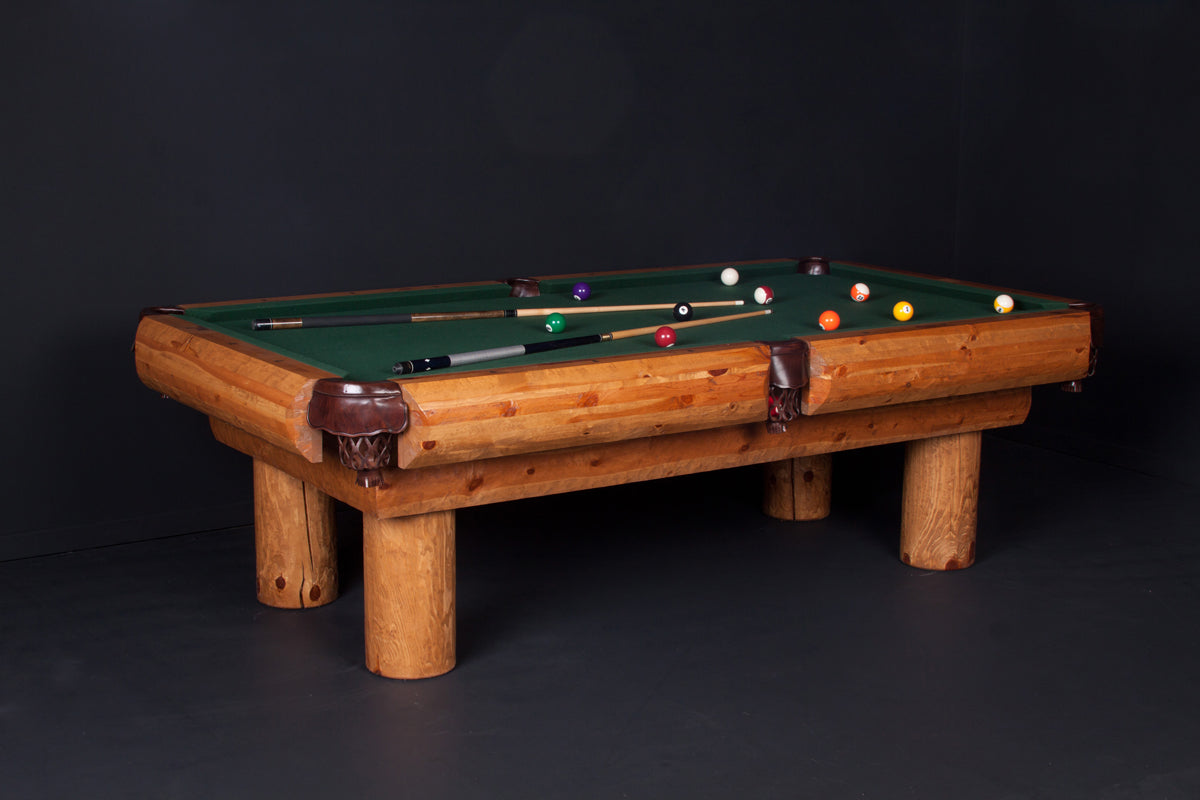 Ponderosa Pine Pool Table 7 ft – Game Room Corner